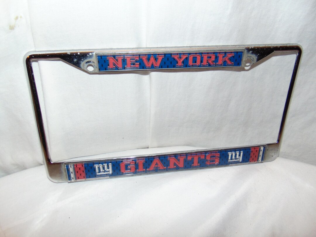 Vintage NFL New York Giants Metal License Plate Frame 12" X 6 1/4" - Etsy