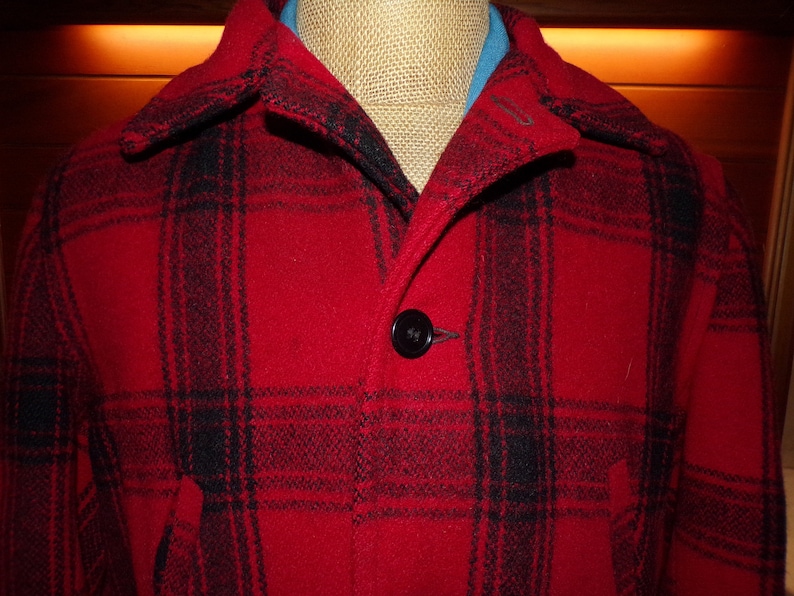 Vintage Sears Roebuck Active Sportswear Hunting Jacket Coat Buffalo ...