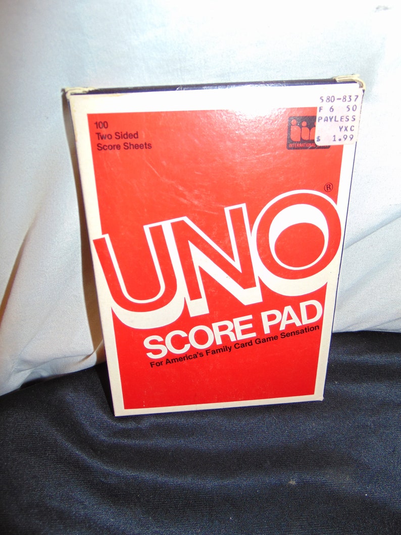 Vintage UNO 1983 Game Cards and 1984 Score Pads in Original Box - Etsy