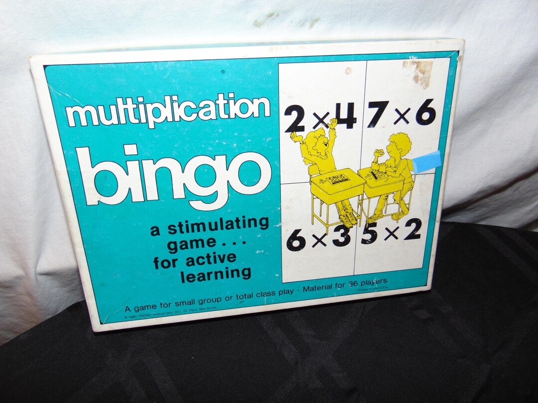 TREND Multiplication Bingo Game Classroom Game 36 Players Educational ...