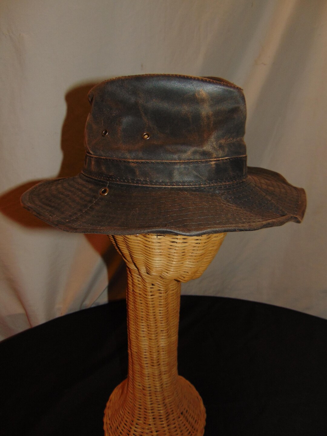 Vintage Dorfman Pacific Dickinson Oilskin Outdoorsman Hat Size Small ...