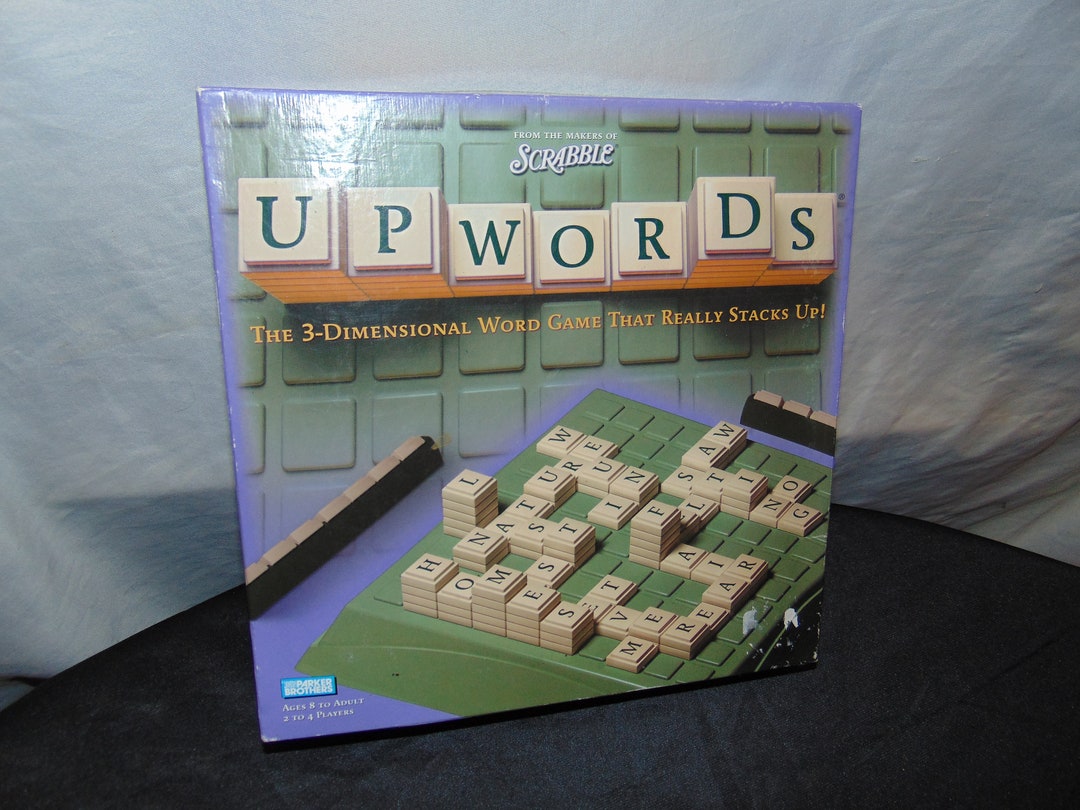 Upwords Stack up Board Game Parker Brothers 3-D Scrabble 2002 - 100% ...