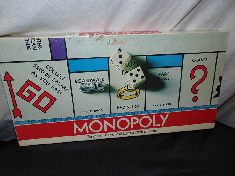 Vintage 1961 Monopoly Board Game Complete Parker Brothers - Etsy