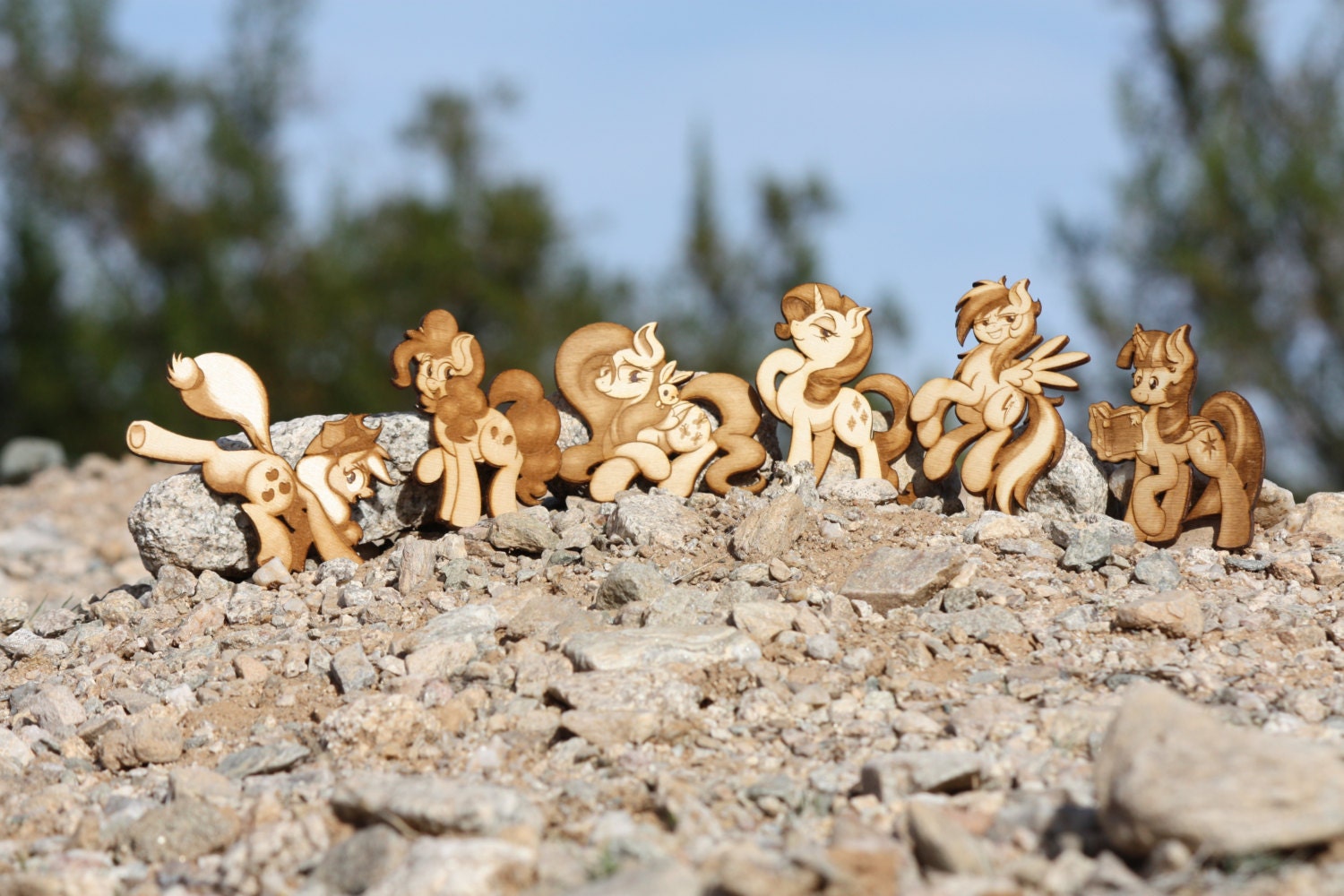 Pinkie Pie Mini Wood Laser Cut Art by NekoCrispy | Etsy