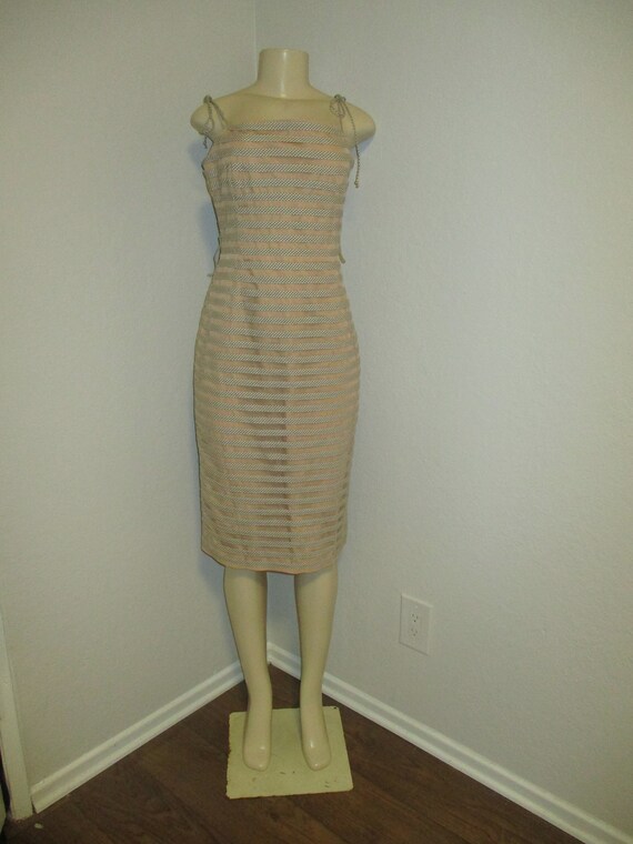 Betsey Johnson Beige Sleeveless Halter Dress 10 - Gem