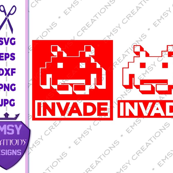 Space Invaders Svg - Etsy
