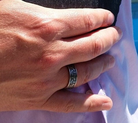 Silver Men Ring, Keith Haring Style Ring, Engraved Men Ring, Stainless ...