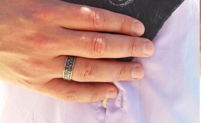 Keith Haring Style Men's Ring Engraved Ringstainless - Etsy