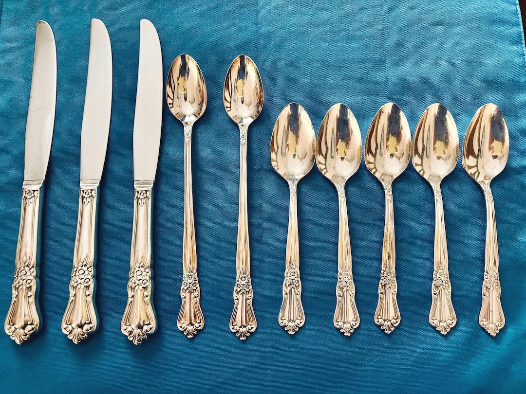 Wm Rogers Oneida Sectional Silverplate Flatware Valley Rose. - Etsy