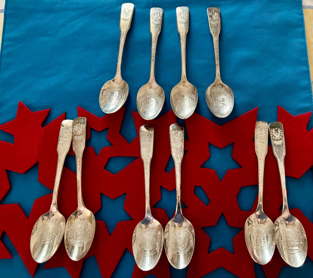 Silverplate Bicentennial State Spoons. 10 Spoons - Etsy