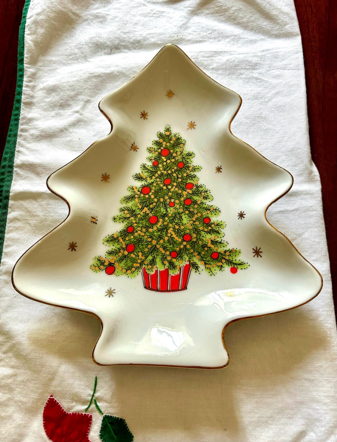 Christmas Tree Shaped Candy or Cookie Plate - Etsy