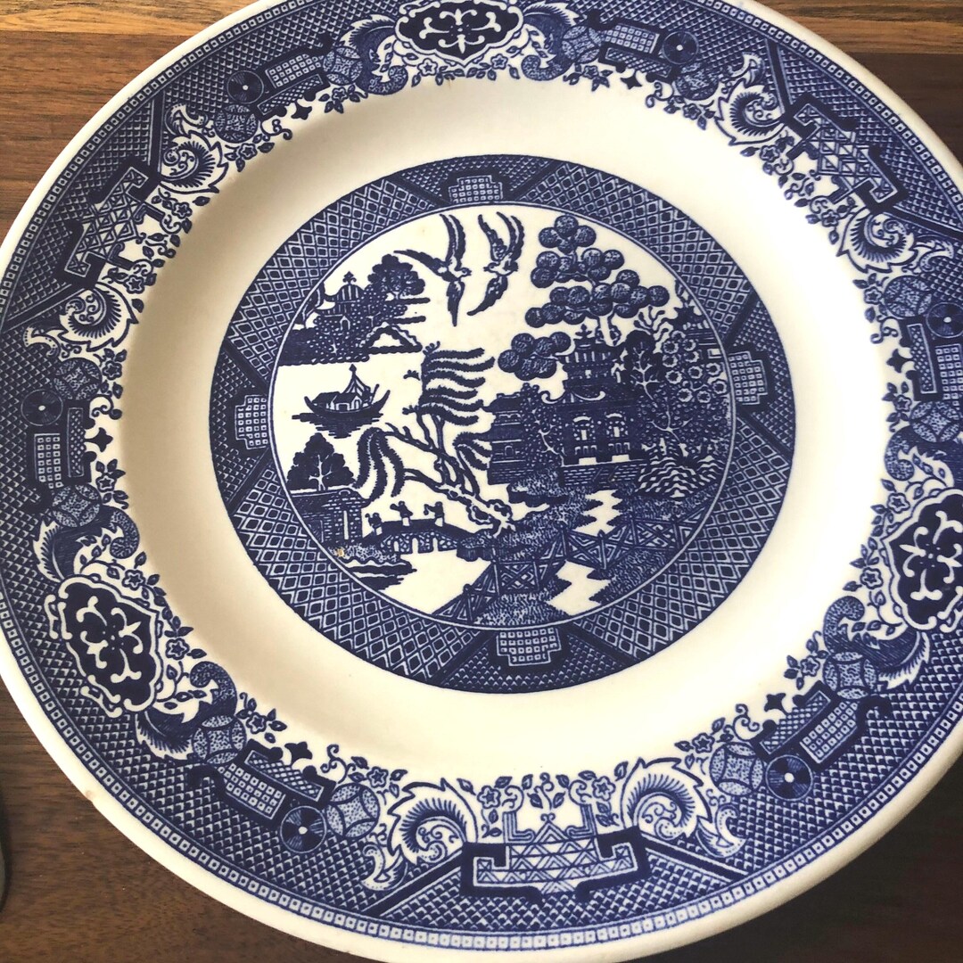 Blue Willow Plates Willow Ware by Royal China Underglaze 10” Plates Set ...