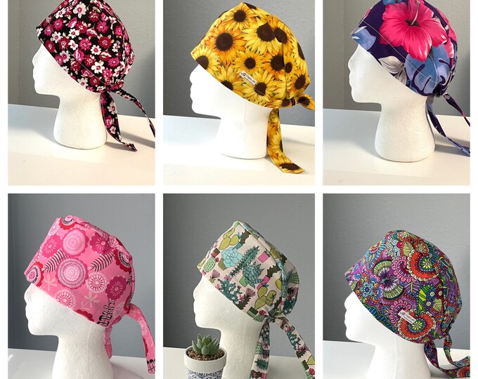 Scrub Caps, Surgical Cap, Womens Scrub Cap, Surgical Cap With Buttons ...