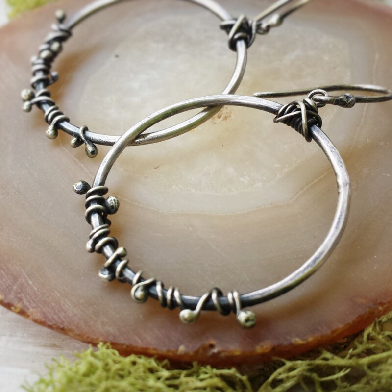 Wire Wrapped Hoops - Etsy