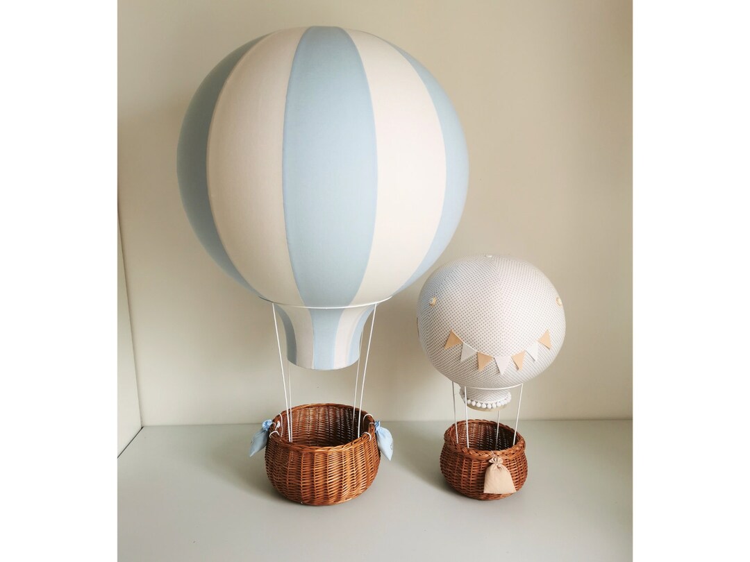HUGE Hot Air Balloon 1 METER with wicker basket decor for travel theme ...