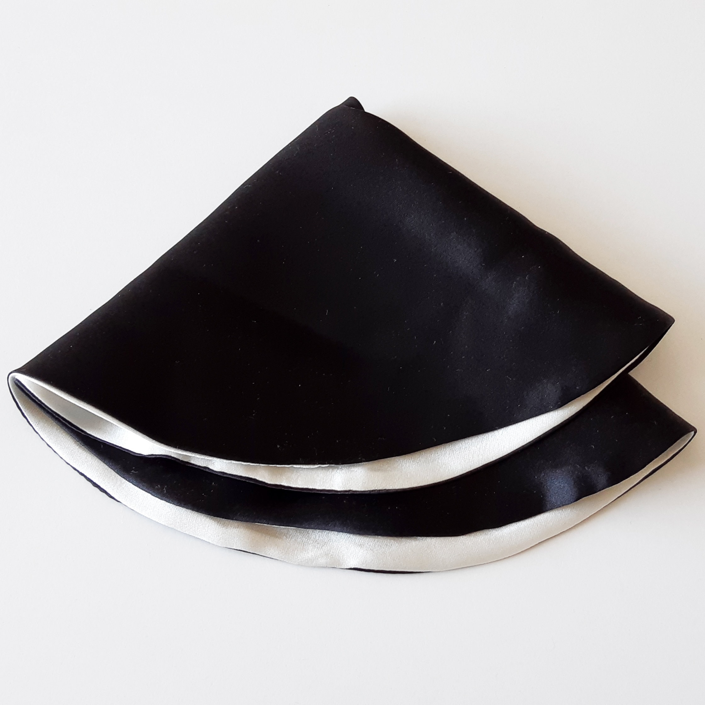 Round Two Side Black and White Color Natural Silk Men's - Etsy