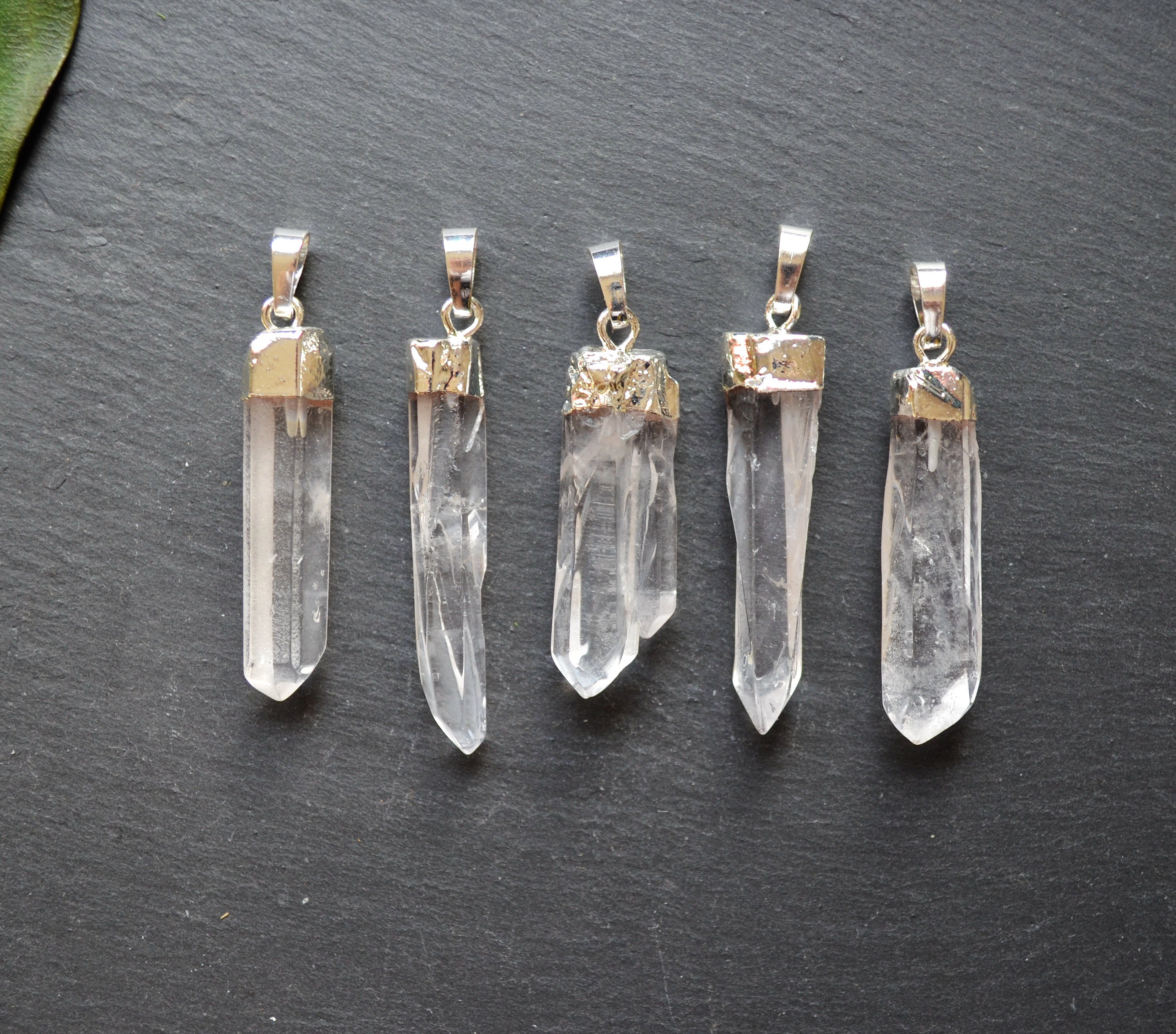 New Polished Clear Crystal Quartz Terminated Point Pendant - Etsy