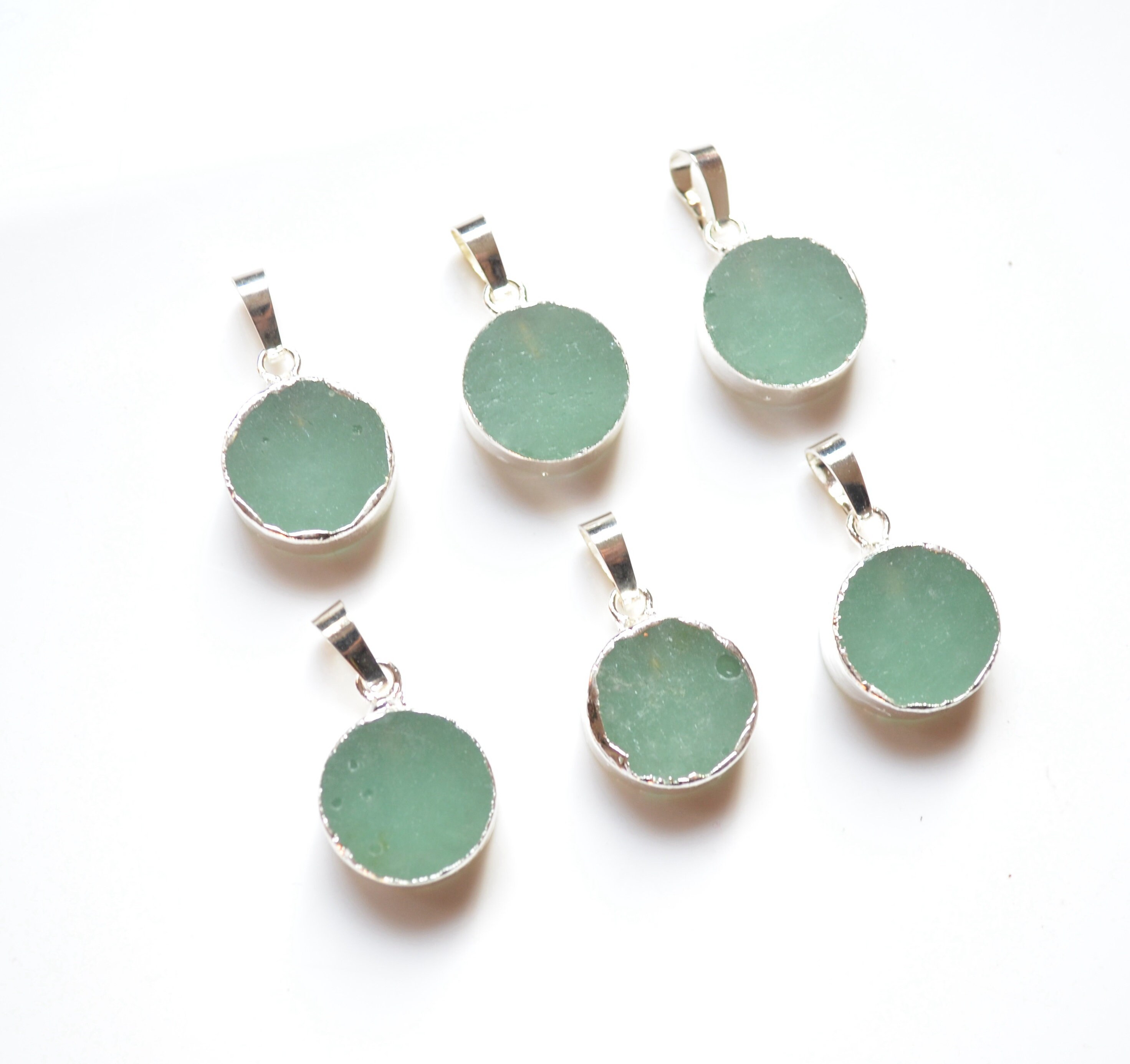 Nature 15mm Green Stone Drusy Druzy Pendant Round Green Druzy - Etsy