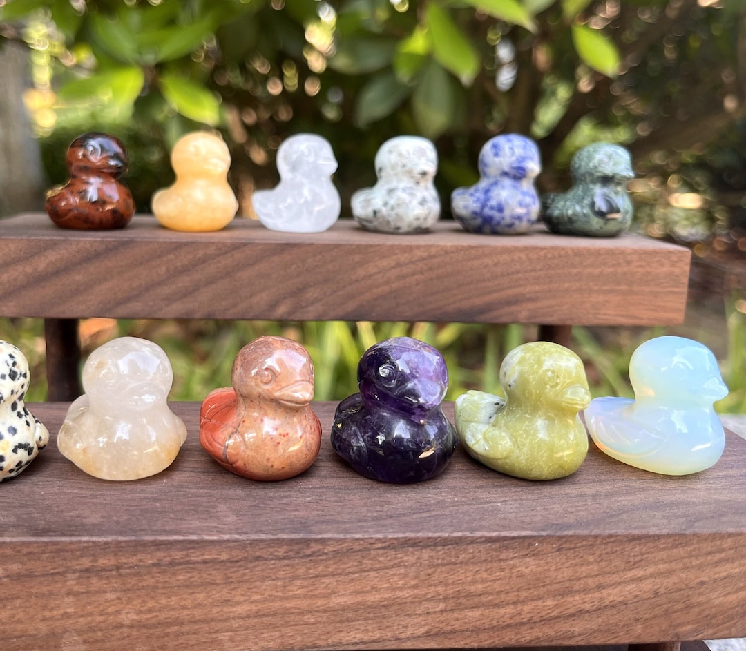 1.2 " Crystal Duck Carvings, Crystal Animal, Gemstone Duck Sculpture ...