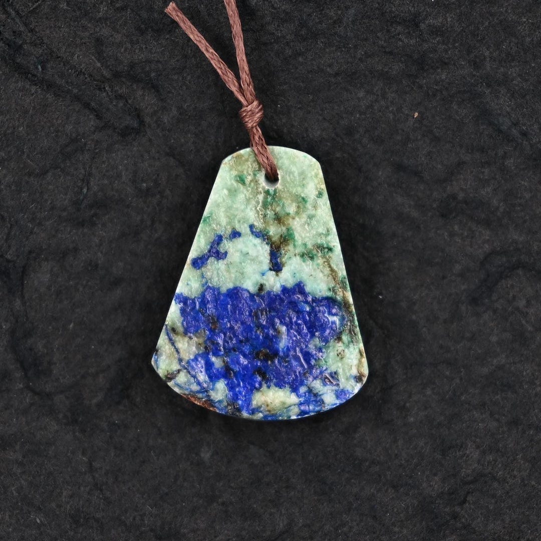 Azurite Malachite Pendant , Azurite Charms for Jewelry ,30*23*7 Mm , 7 ...