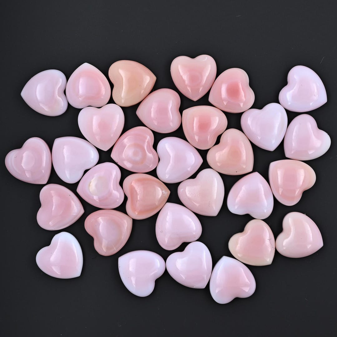 Nature 10 Mm Queen Conch Heart Shape Cabochon ,mother of Pearl Jewelry ...