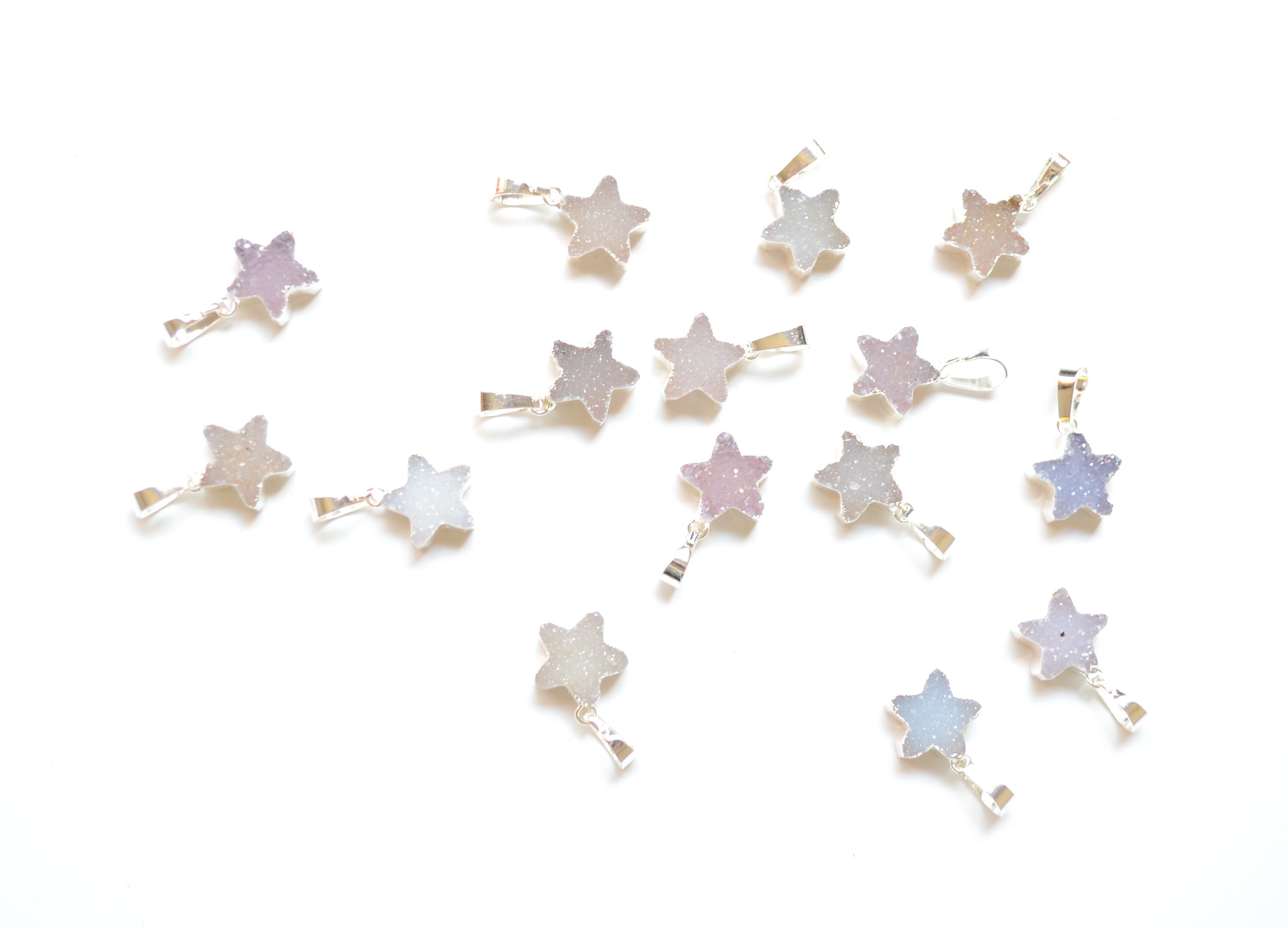 Mini Crystal Star Shape Druzy Pendant Star Shape Nature - Etsy