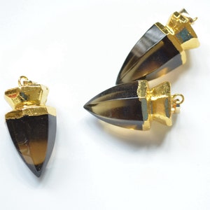 Nature Clear Brown Arrow Druzy Jade Arrowhead Pendant ,agate Arrow ...