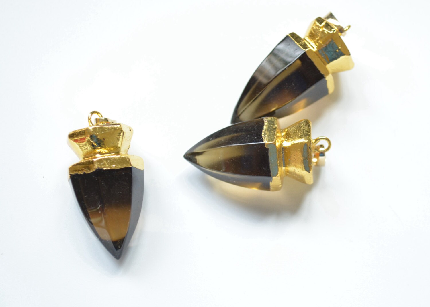 Nature Clear Brown Arrow Druzy Jade Arrowhead Pendant agate - Etsy