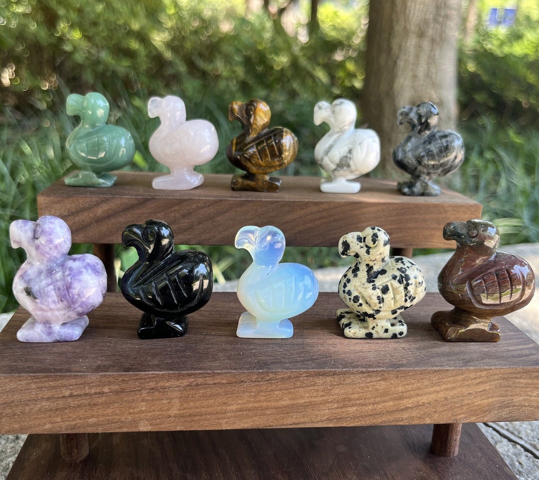 1.5" Dodo Crystal Carving ,crystal Bird Decor ,dodo Carving Figurine ...