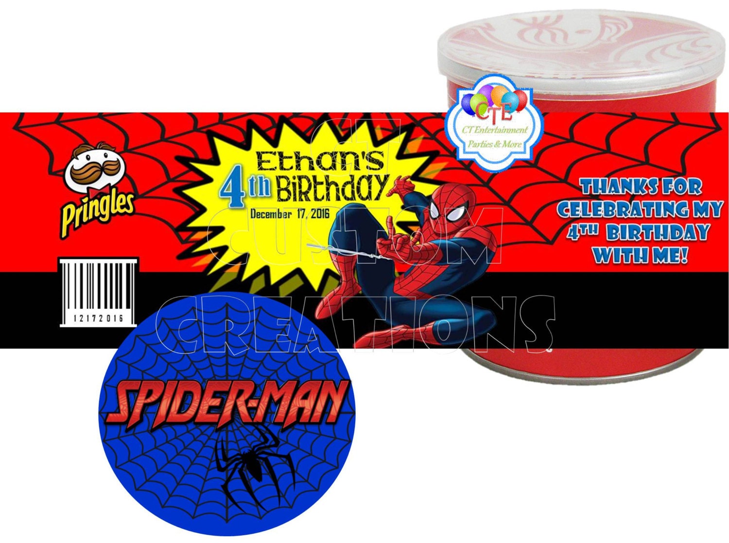 Printable Pringles Wrapper, Custom Party Favors, Birthday Party Favors ...