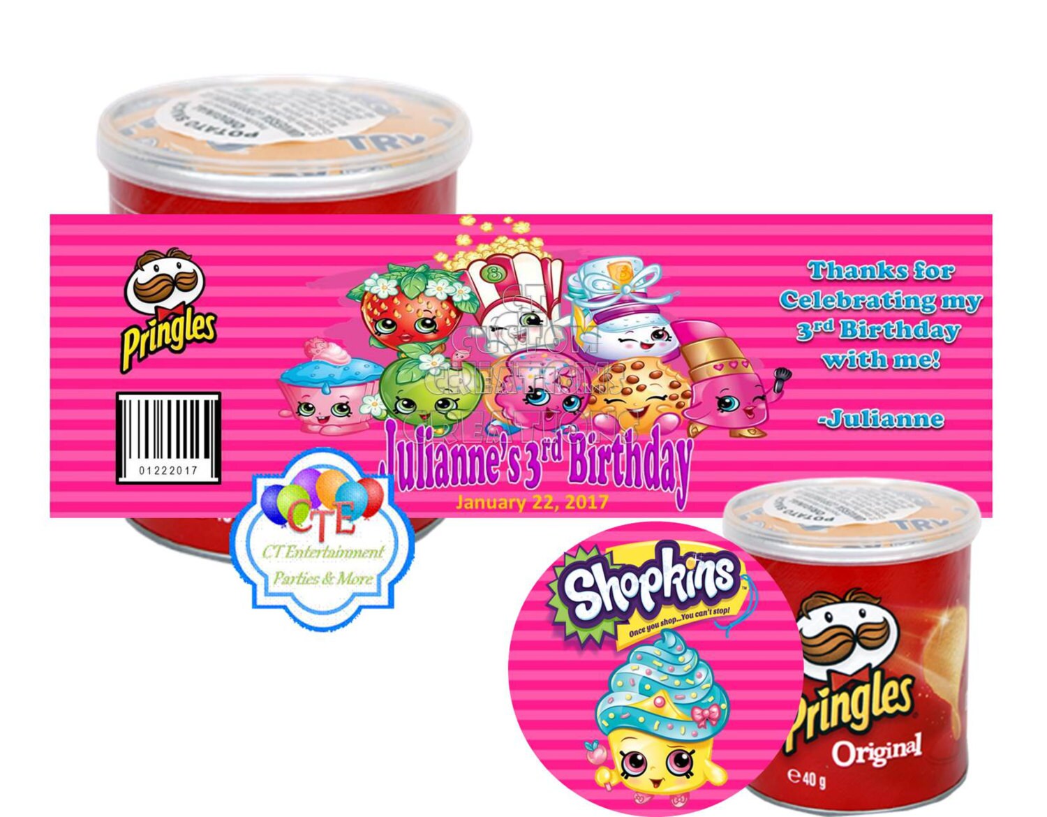 Printable Pringles Wrapper, Custom Party Favors, Birthday Party Favors ...
