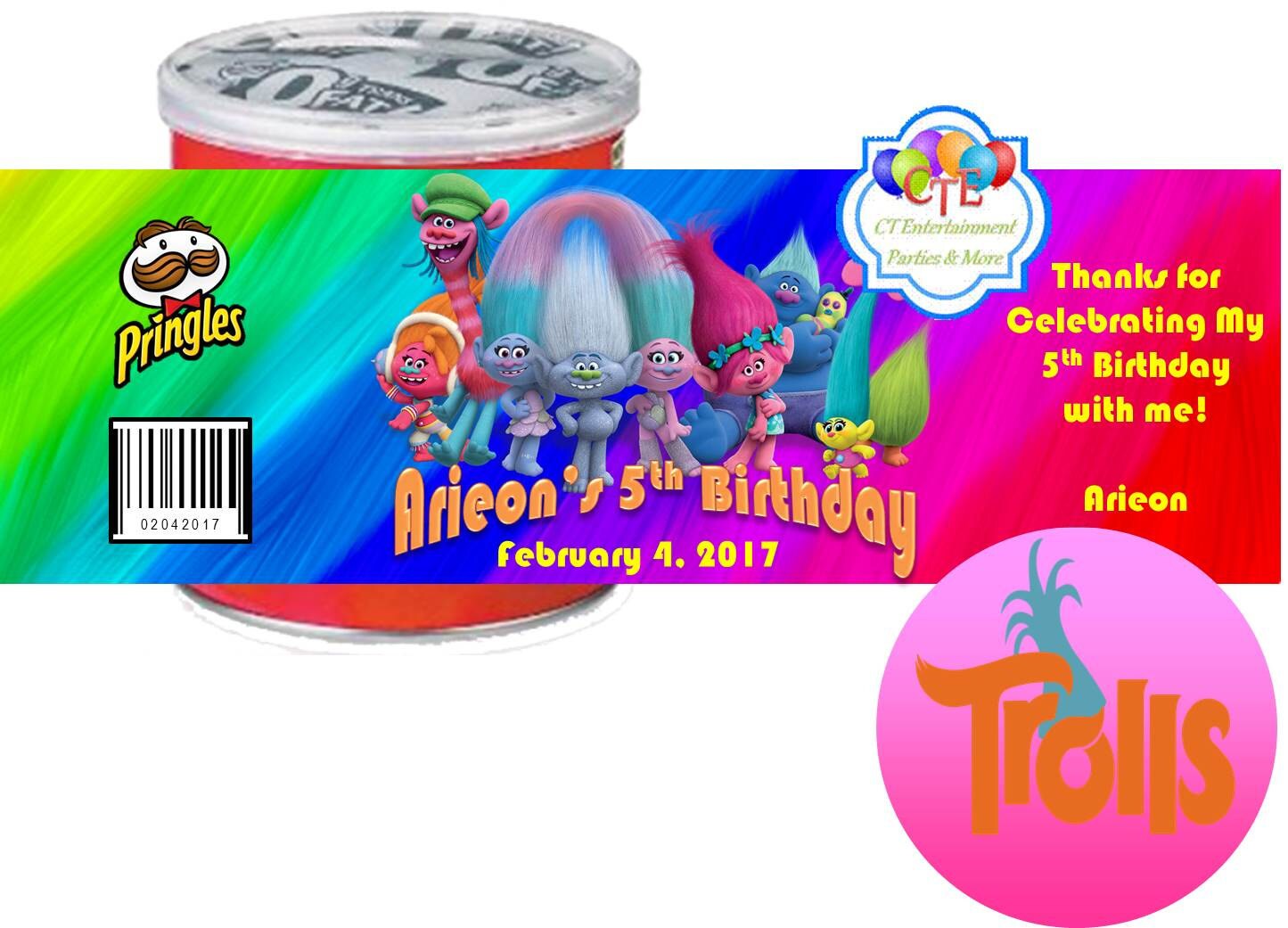 Printable Pringles Wrapper, Custom Party Favors, Birthday Party Favors ...