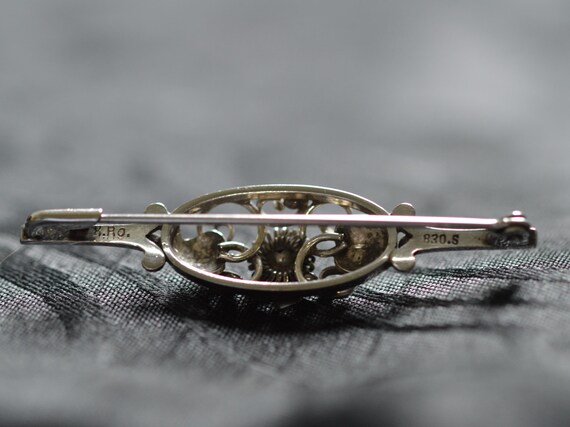 Vintage Danish Henry Roland silver bar brooch, sterli… - Gem