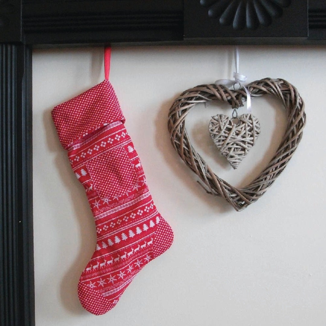 Fully Reversible Christmas Stocking With Pockets - Sewing Pattern - Etsy