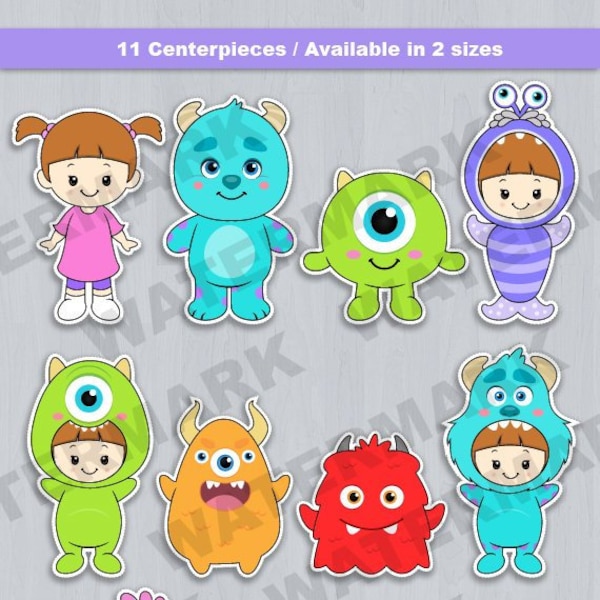 Monster Inc Cutouts - Etsy