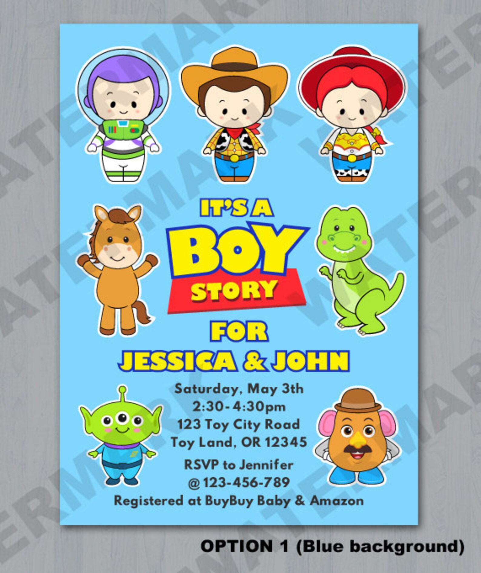 Boy Story Baby Shower Invitation, Boy Story Invite, Boy Story Baby ...