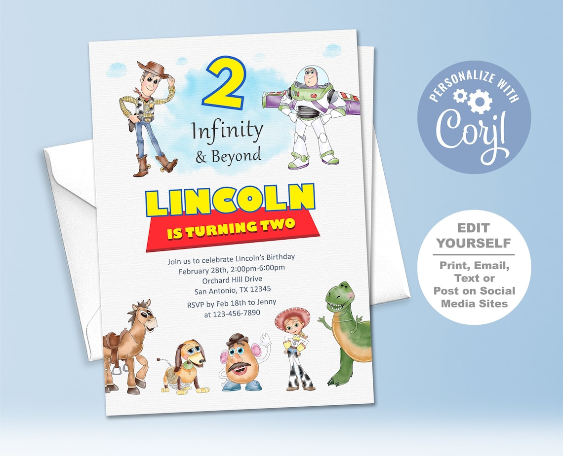 Two Infinity and Beyond Invitation Two Infinity and Beyond - Etsy
