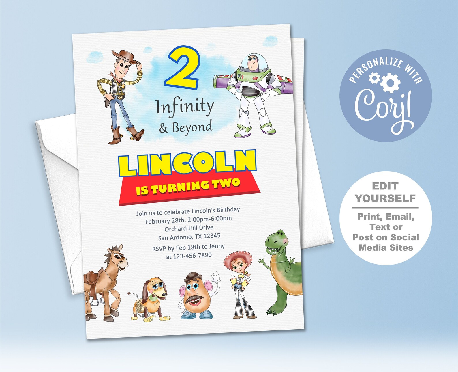 Two Infinity and Beyond Invitation Two Infinity and Beyond - Etsy
