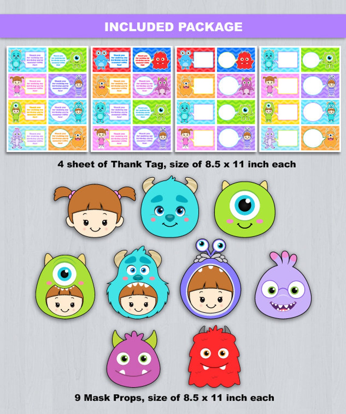 Monsters Party Package Monsters Party Decoration Monsters - Etsy