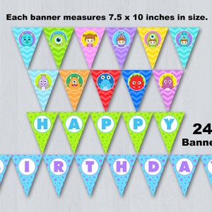 Monster Bunting, Monster Birthday Bunting, Monster Inc Bunting - Etsy