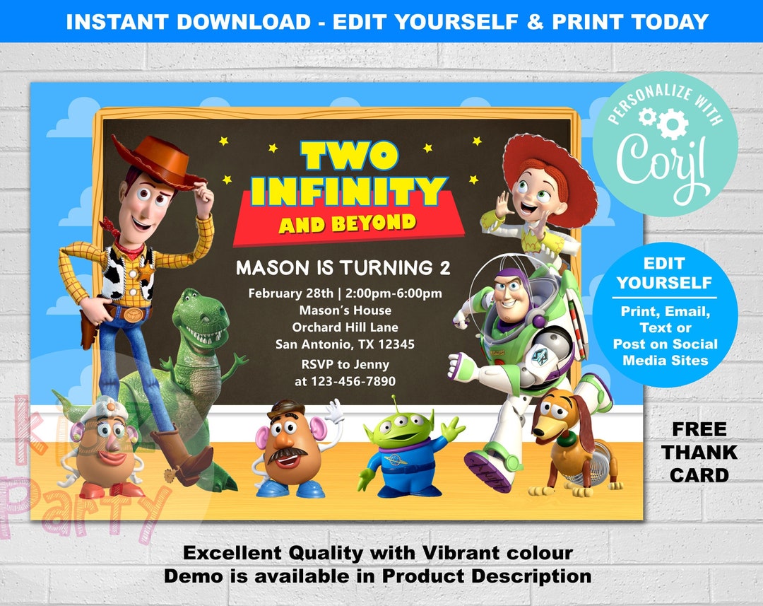 Two Infinity and Beyond Invitation, Two Infinity and Beyond Birthday ...