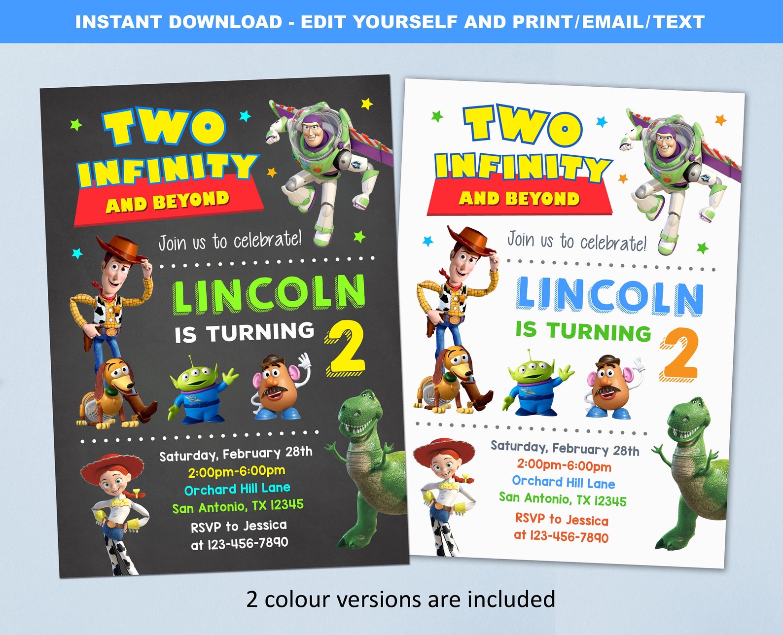 Two Infinity and Beyond Invitation Two Infinity and Beyond - Etsy