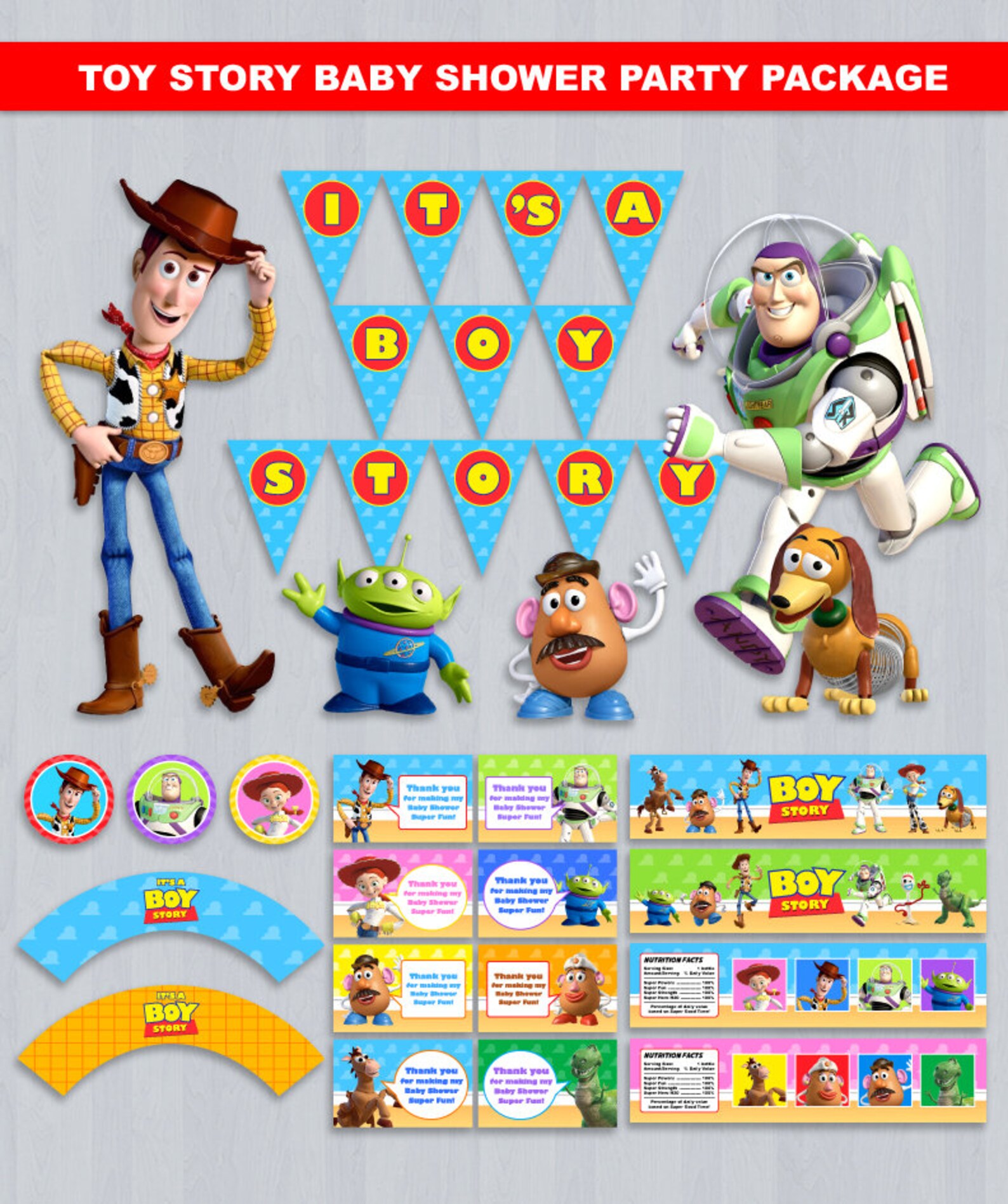 Toy Story Baby Shower Invitation Its a Boy Story Baby Shower - Etsy