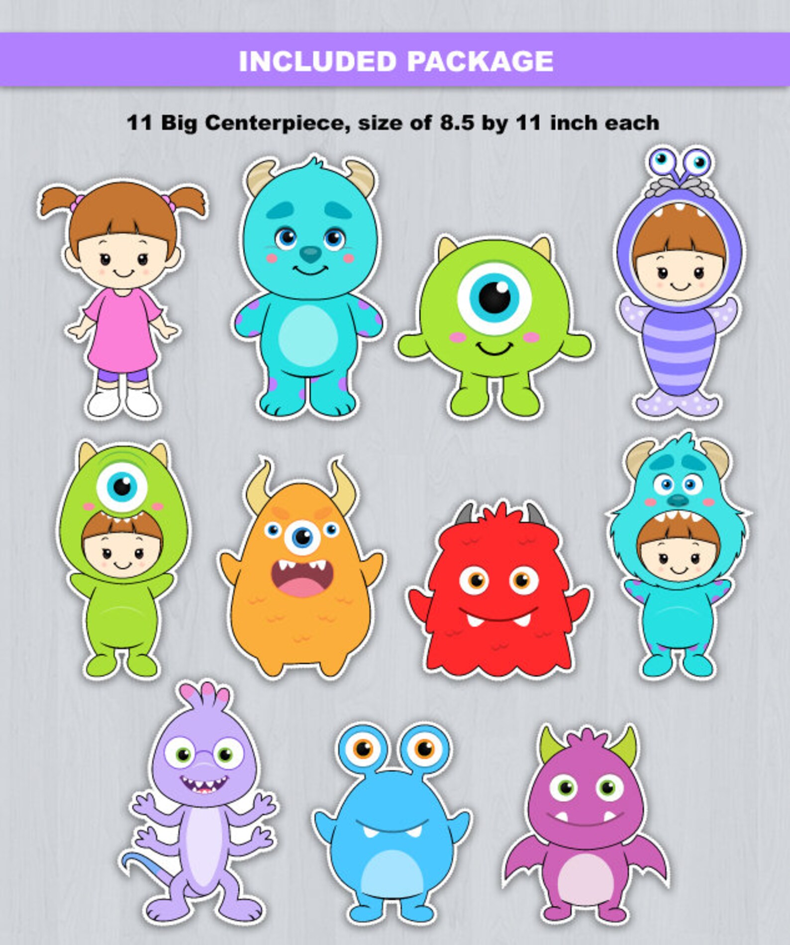 Monsters Party Package Monsters Party Decoration Monsters - Etsy