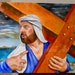 Simon of Cyrene, Lenten Oil Painting, Passion of Jesus, Calvary ...