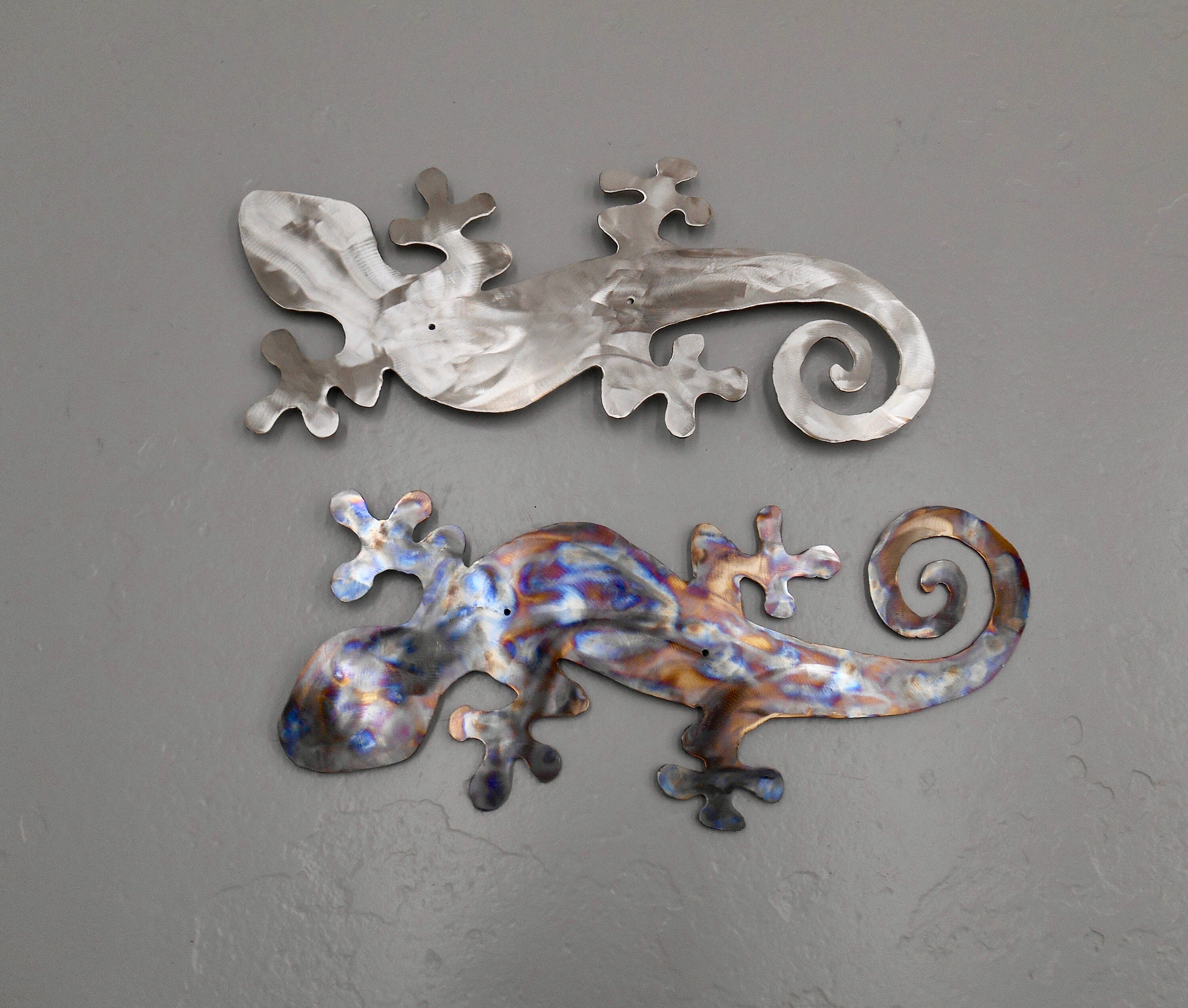 Gecko Lizard Metal Lizard Metal Art Lizard Metal Wall Hanging Home ...