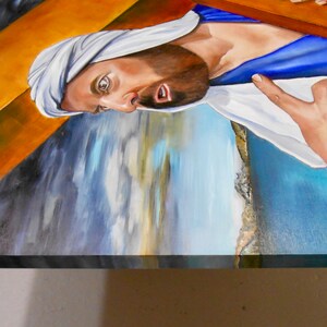 Simon of Cyrene, Lenten Oil Painting, Passion of Jesus, Calvary ...
