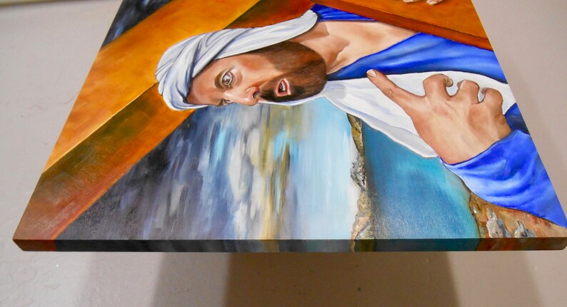 Simon of Cyrene, Lenten Oil Painting, Passion of Jesus, Calvary ...