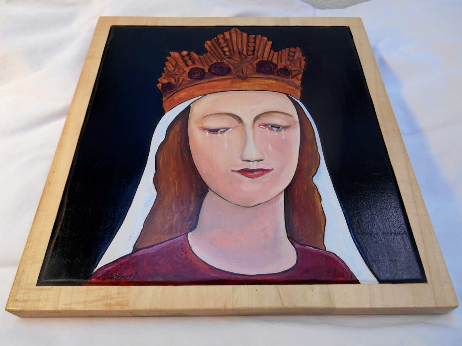 Our Lady of La Salette Painting of Mary, Lent Painting of Mary ...