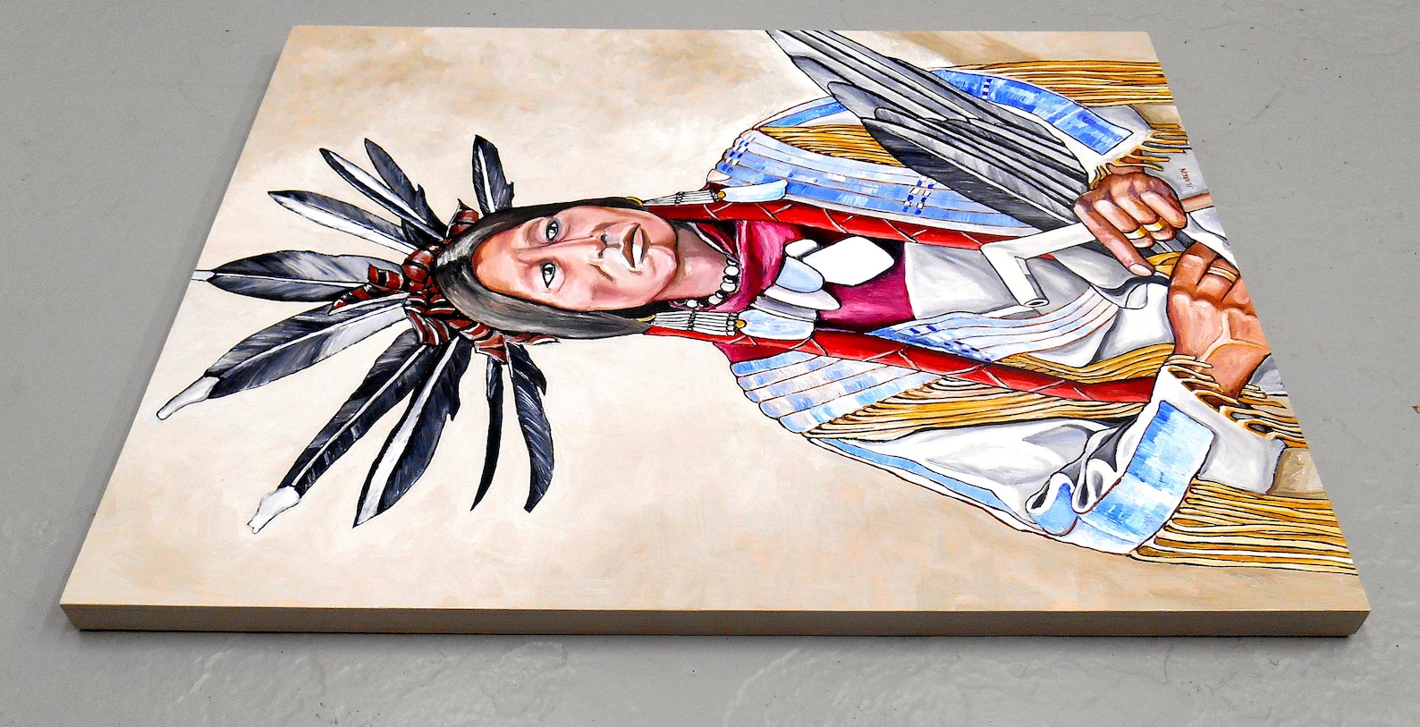 Chief Many Horns, Native American Oil Painting, American Indian Chief ...